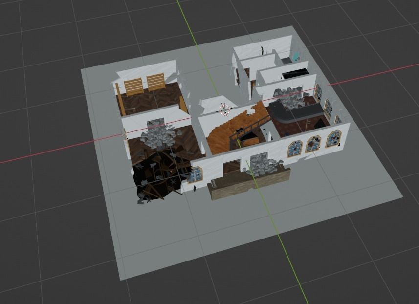 Broken house 3D model | CGTrader