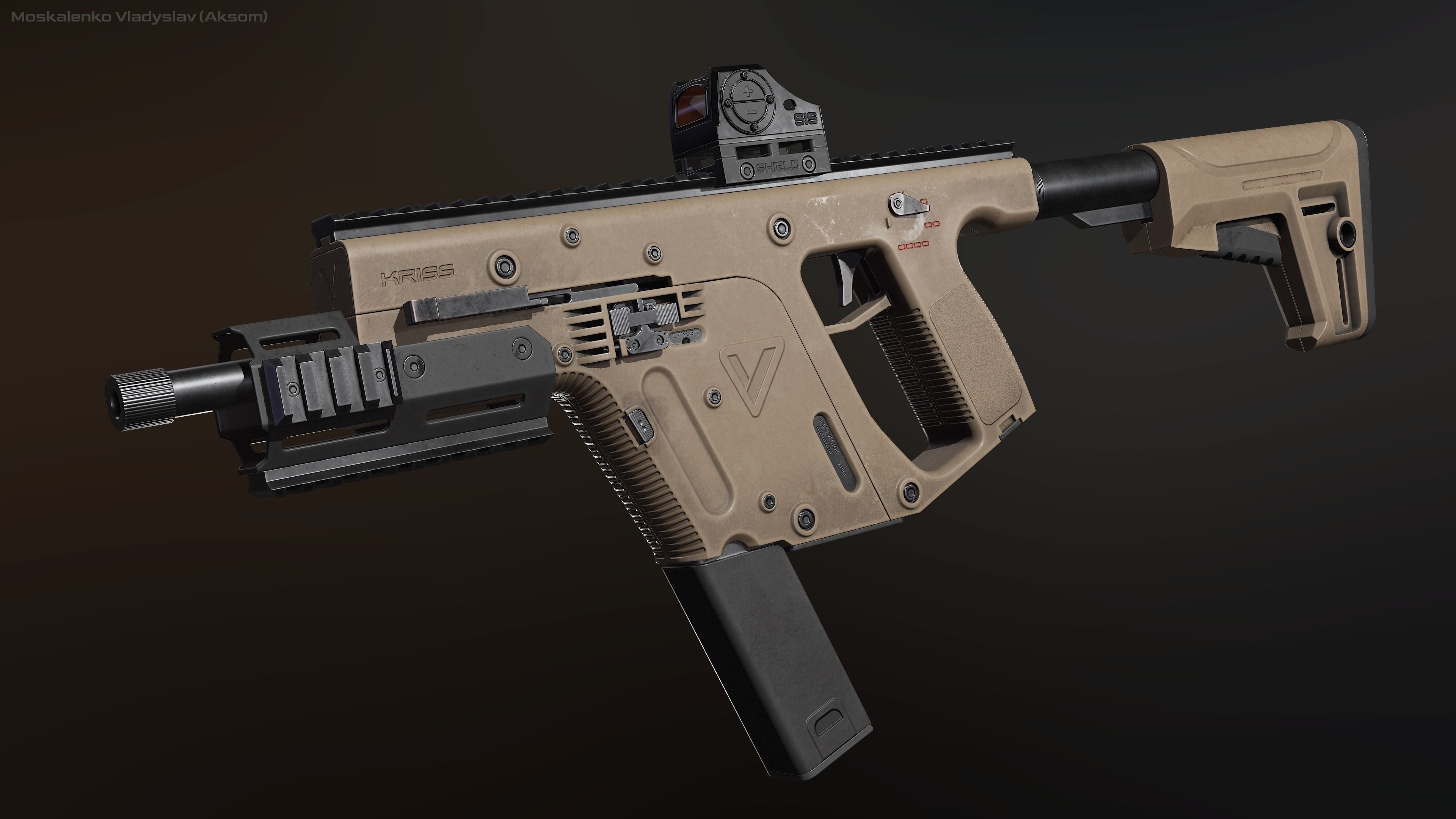 3D model Kriss Vector and Textures VR / AR / low-poly | CGTrader