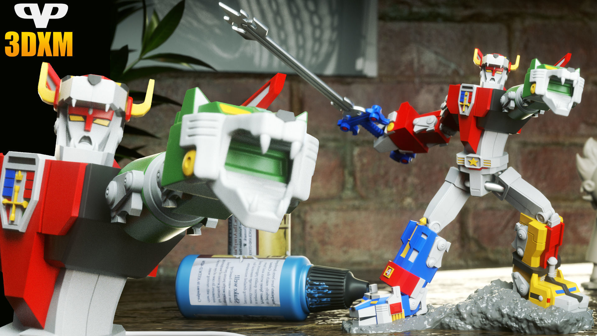 Voltron STL for 3D Printing ChibiSTL 3DXM 3D model 3D printable | CGTrader