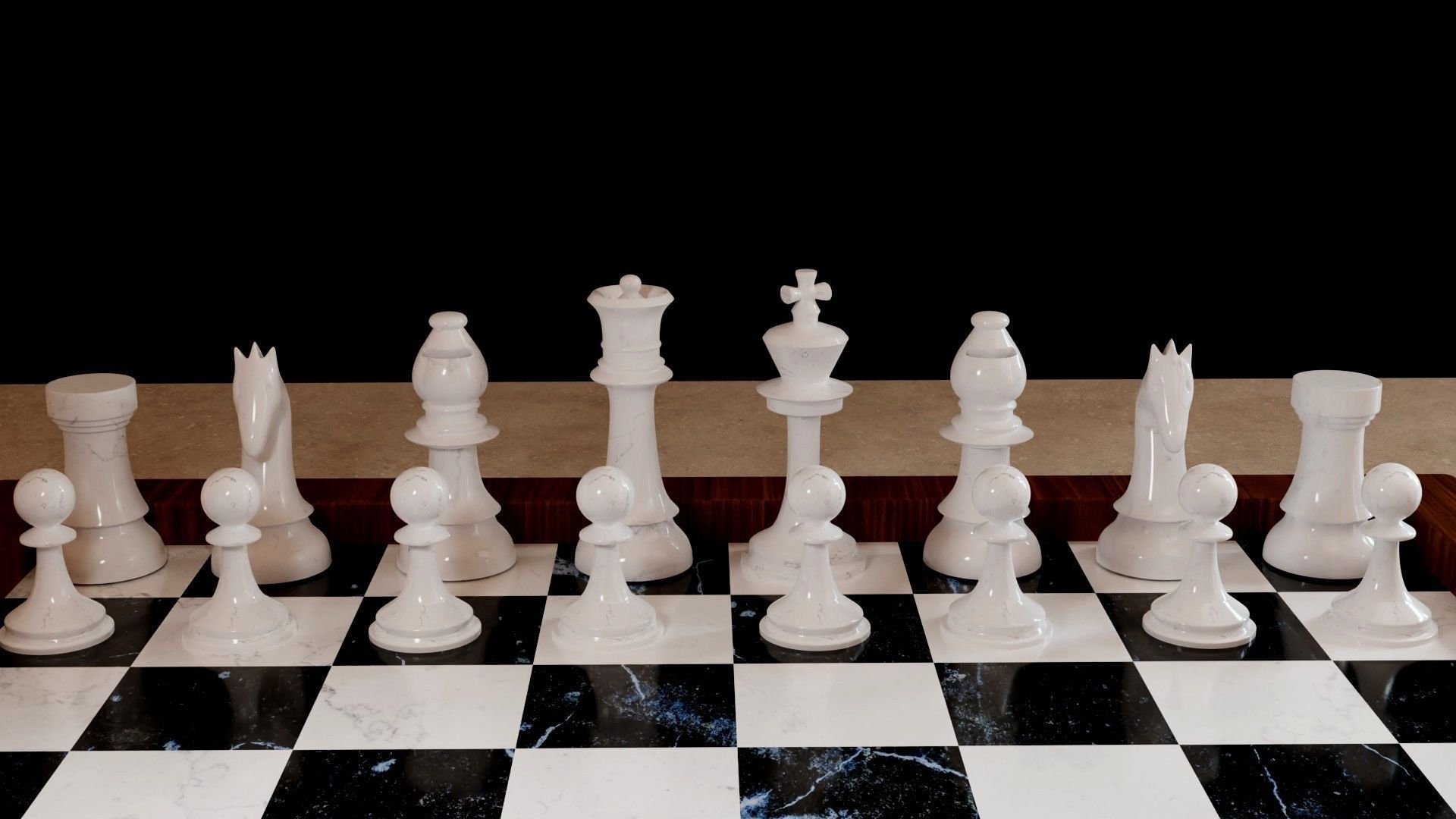 3D model Realistic Chess Board VR / AR / low-poly | CGTrader