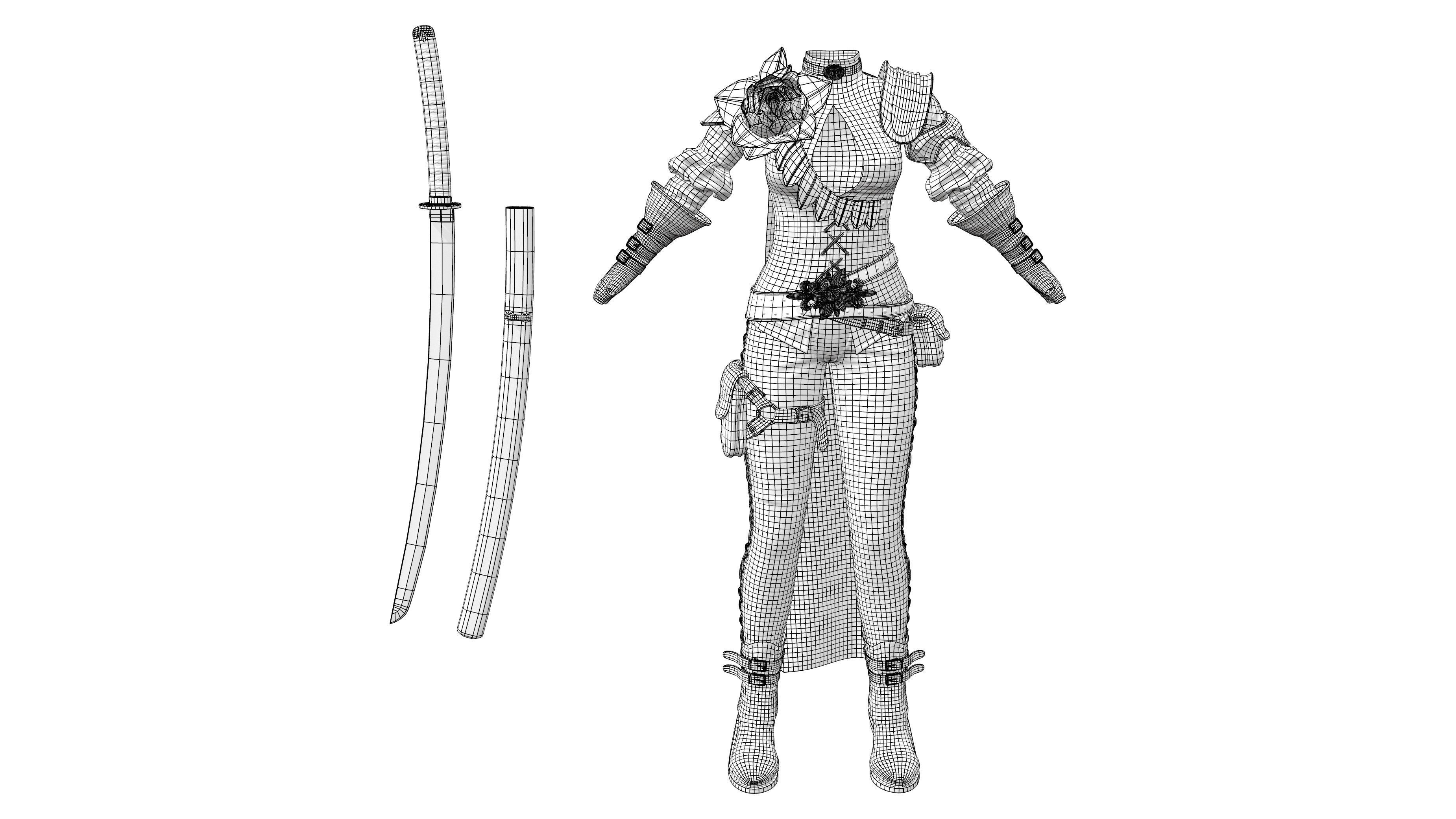 3D model Medieval Swords Master Full Outfit VR / AR / low-poly | CGTrader
