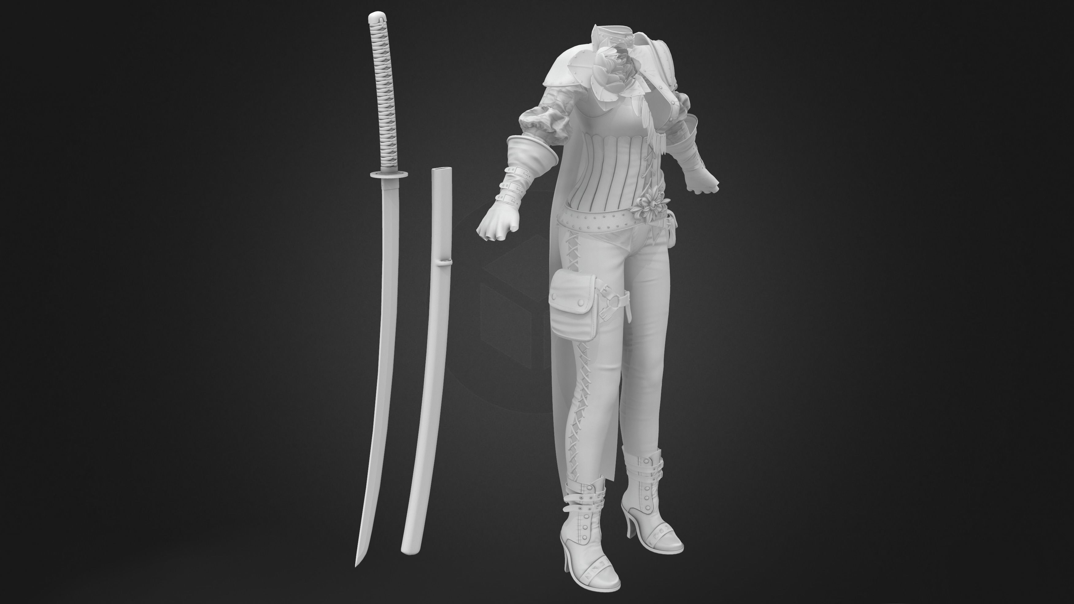 3D model Medieval Swords Master Full Outfit VR / AR / low-poly | CGTrader