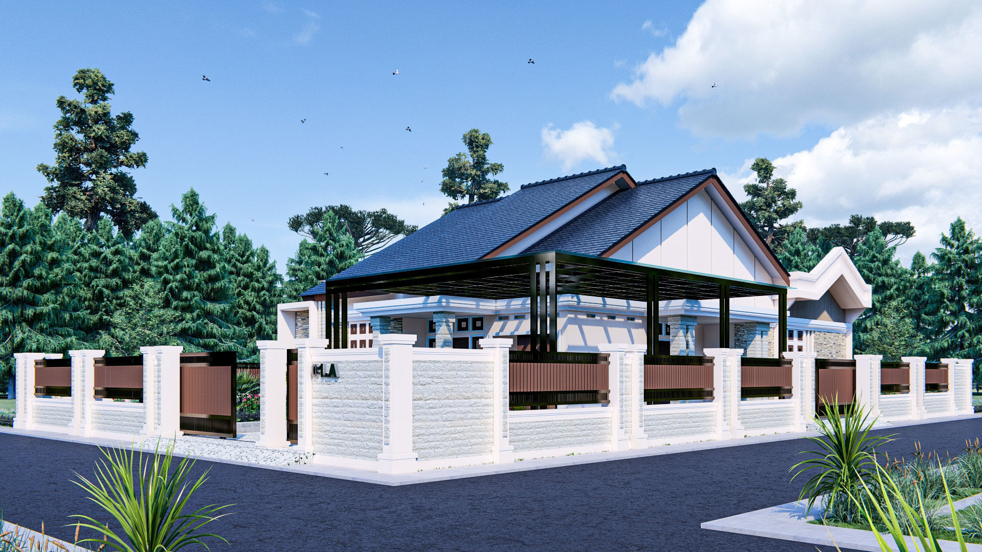 simple house design in suburban aceh indonesia 3D model 3D printable ...