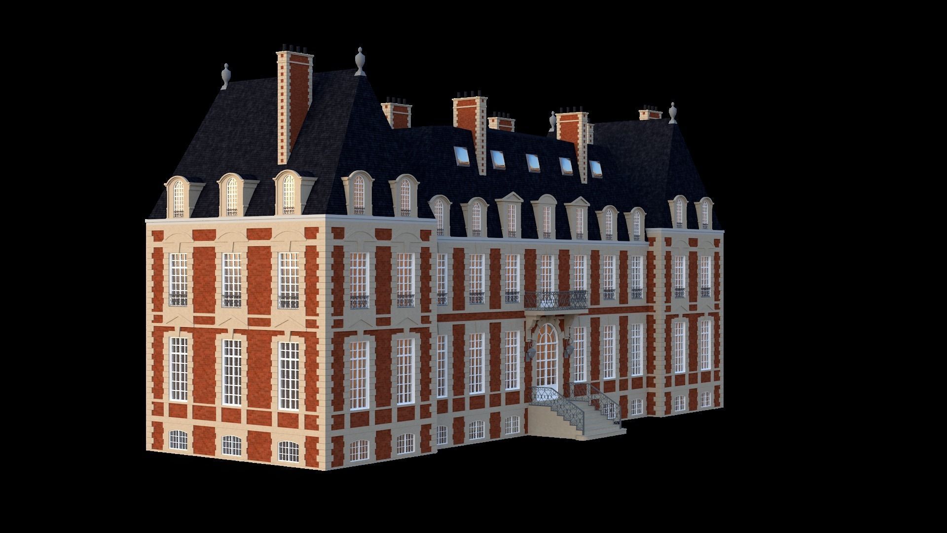 Classic British Mansion 3D model | CGTrader