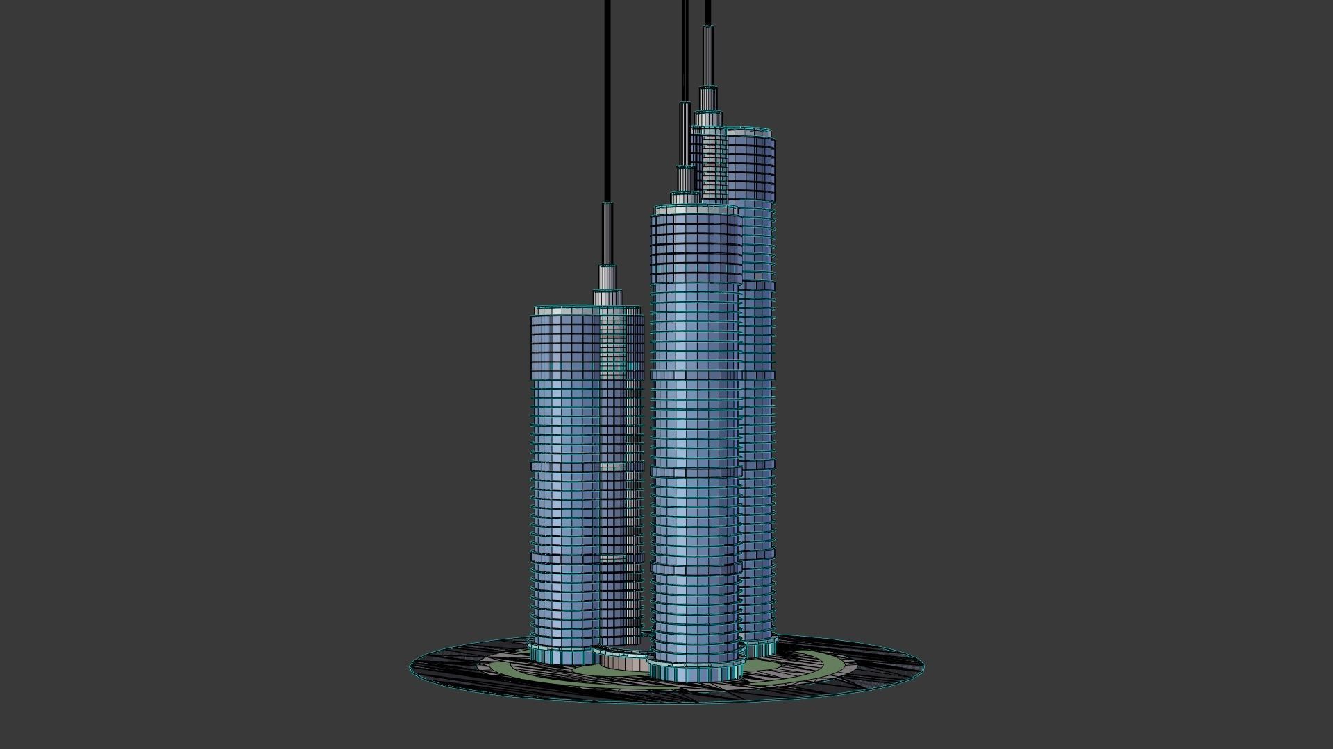 Set of Low Poly Buildings free VR / AR / low-poly 3D model | CGTrader