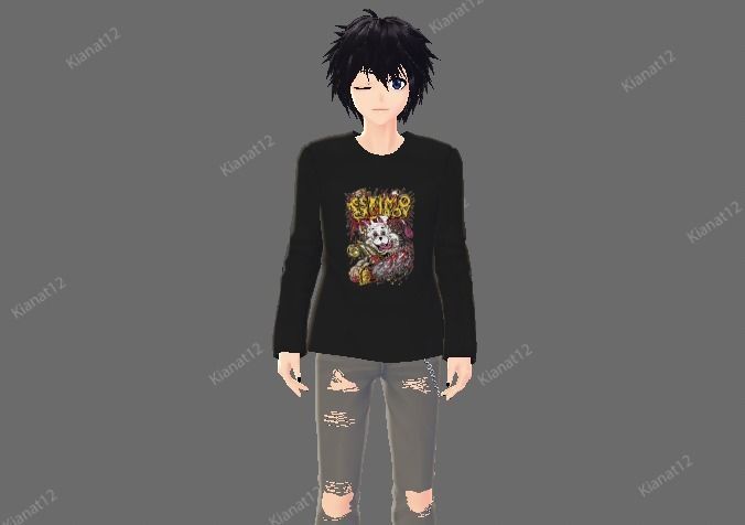3D model 3d anime style Male Avatar for VRchat and Vtubing VR / AR ...