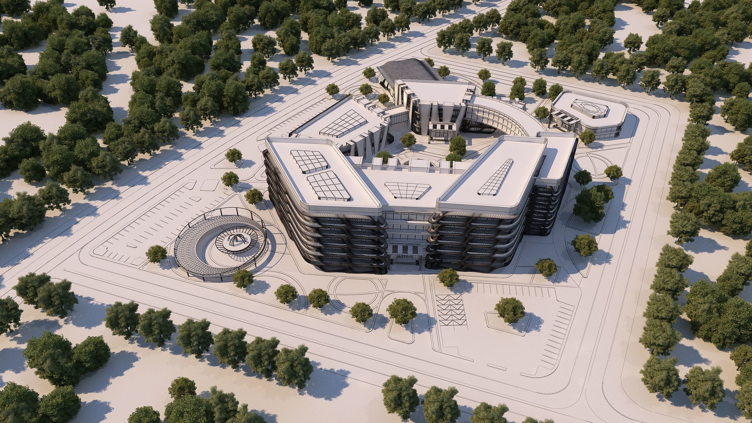 0062 - Hospital - Medical Building - 2Ds Plans - 3Ds Files 3D model ...