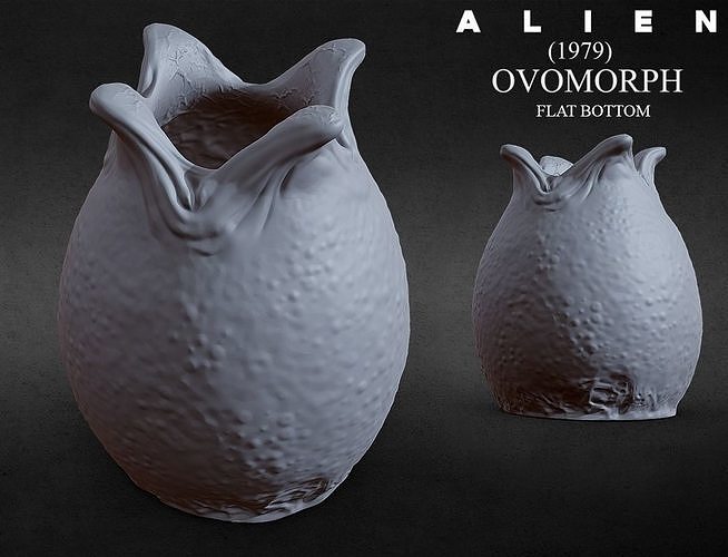 3D PRINTABLE OPEN ALIEN EGG OVOMORPH FLAT BOTTOM 3D model 3D printable ...