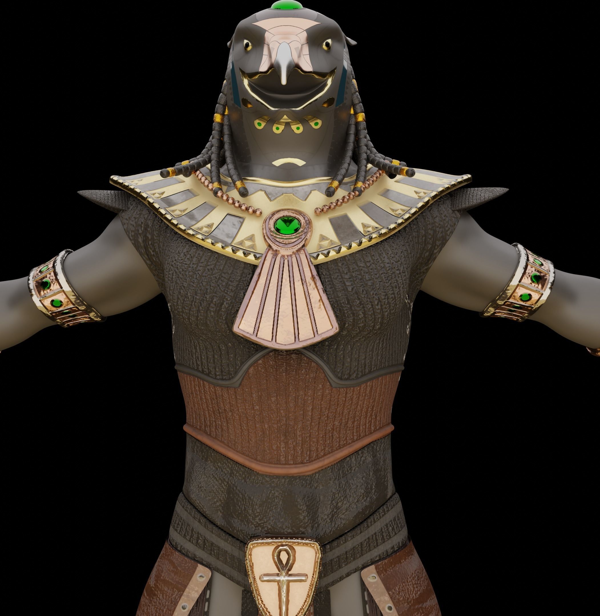 Horus God Egyptian 3D model rigged | CGTrader