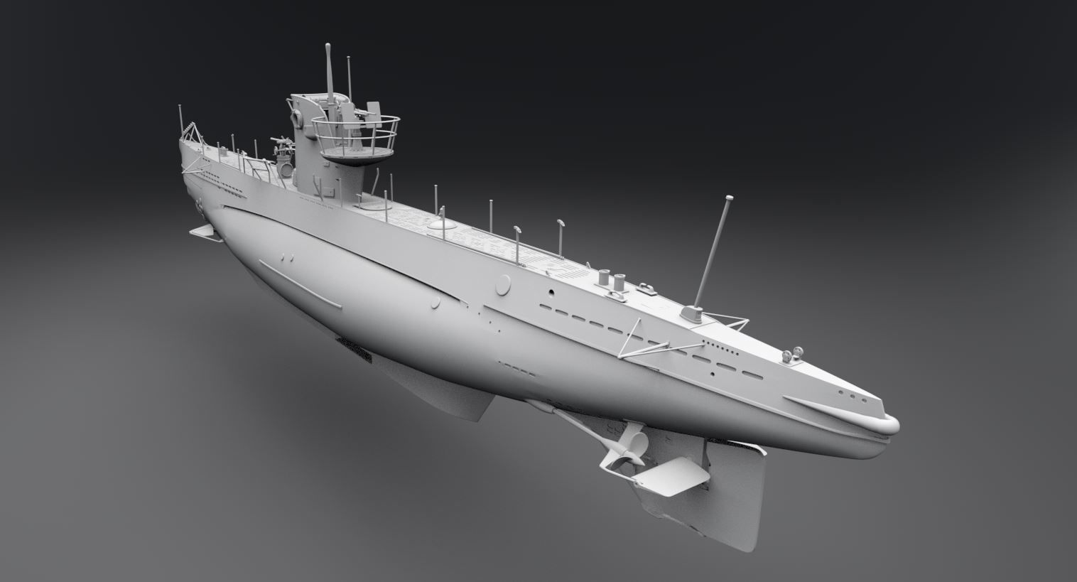 Uboat Type IIb Scale model 3D model 3D printable | CGTrader