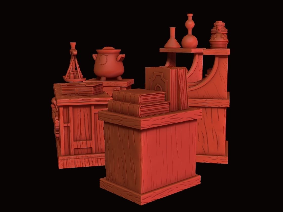 Magic Potions Store 3D model 3D printable | CGTrader