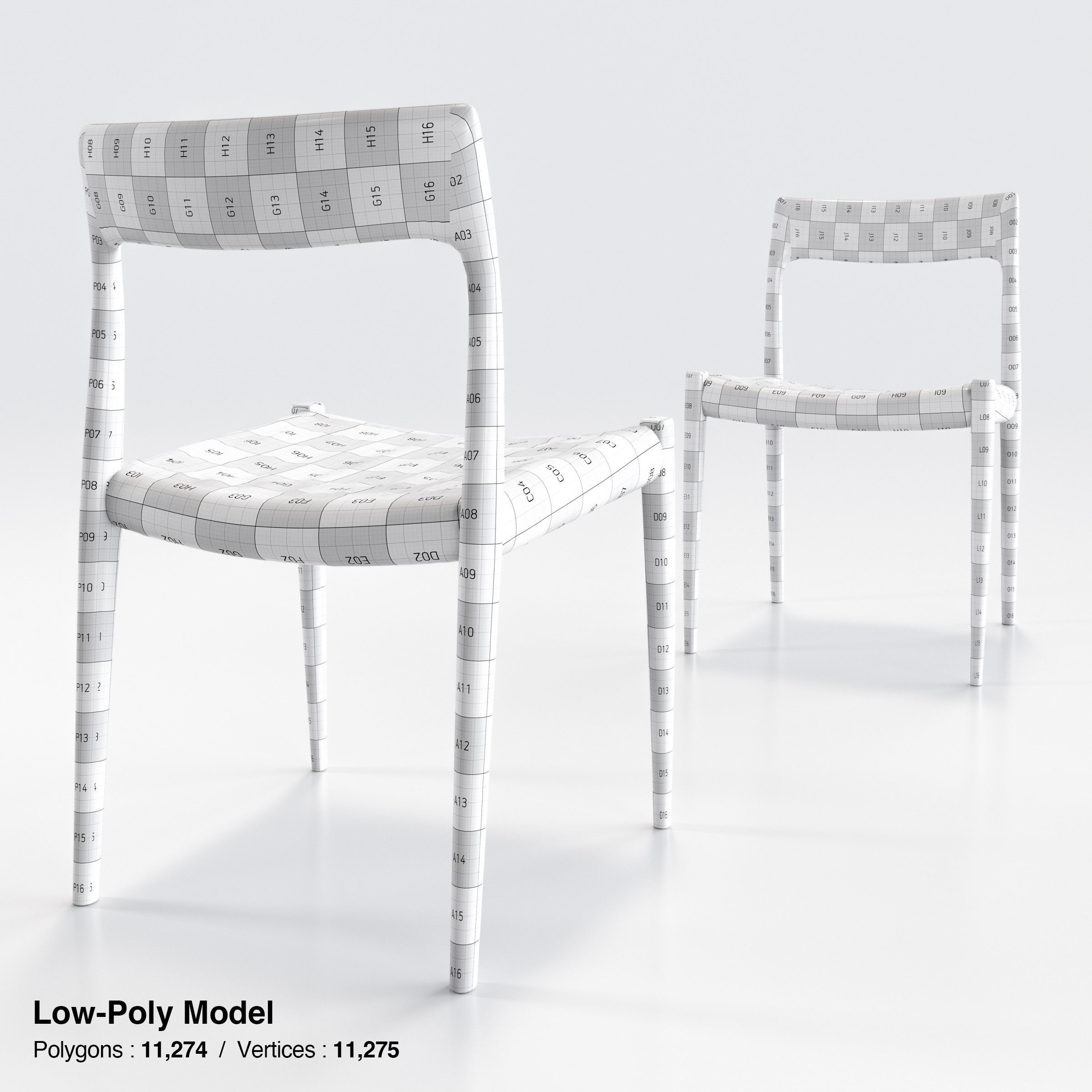 3D model Niels Moller Model 77 Dining Chair - Teakwood and Paper Cord ...