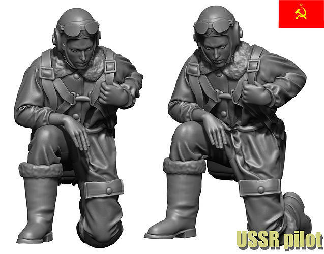 Soviet Pilot 3D model 3D printable | CGTrader