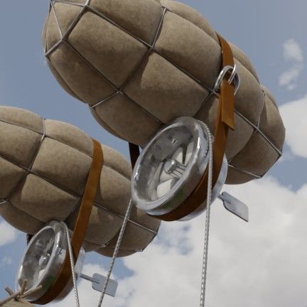 Floating balloon machine house 3D model | CGTrader