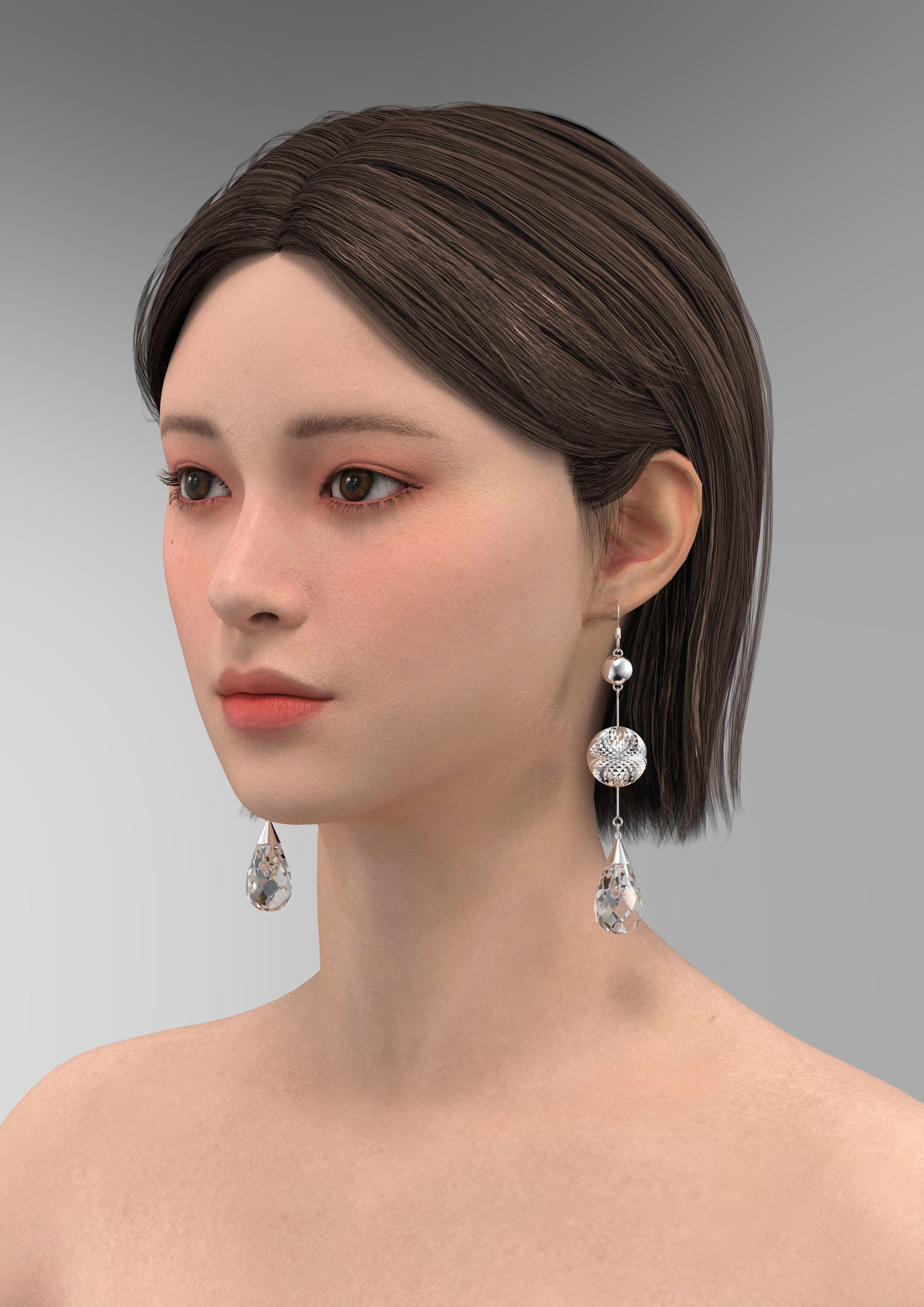 ACCESSORIES earing 001 FOR FV2 AVATAR 3D CLO MARVELOUS 3D model | CGTrader