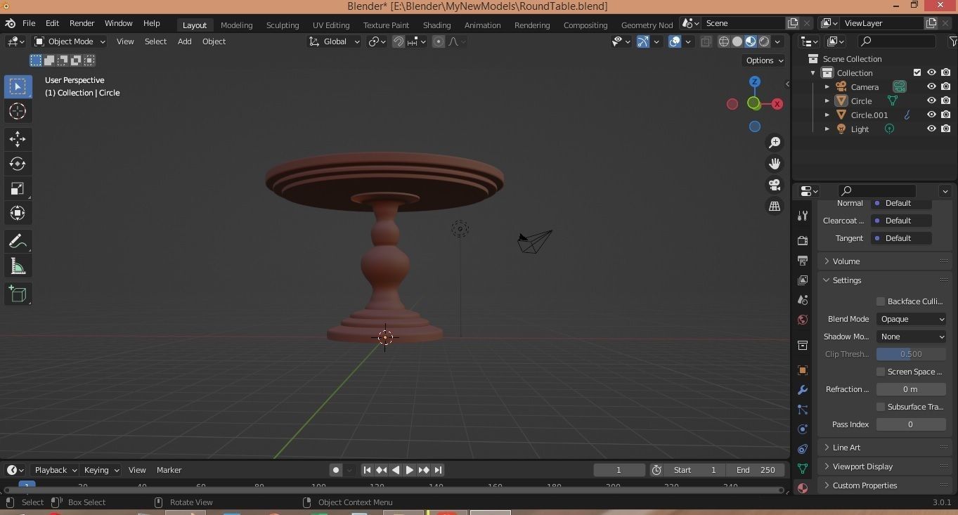 3d round table 3d model 3D model | CGTrader