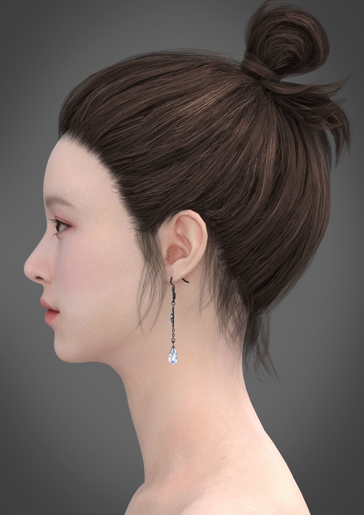 3D model ACCESSORIES earing 002 FOR FV2 AVATAR 3D CLO MARVELOUS VR / AR ...