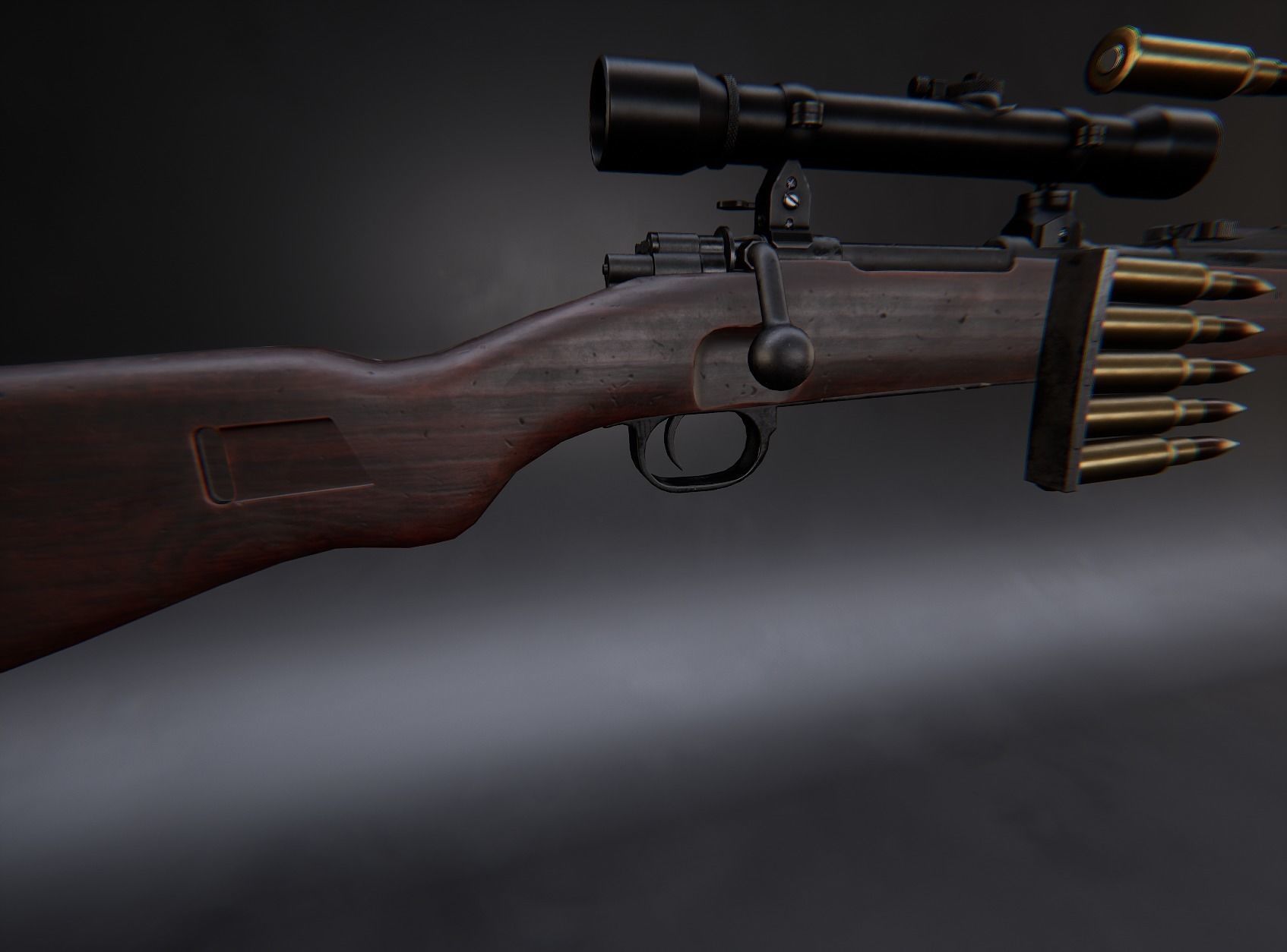 3D model Modern AAA Game Ready PBR Long-range Rifles Pack VR / AR / low ...