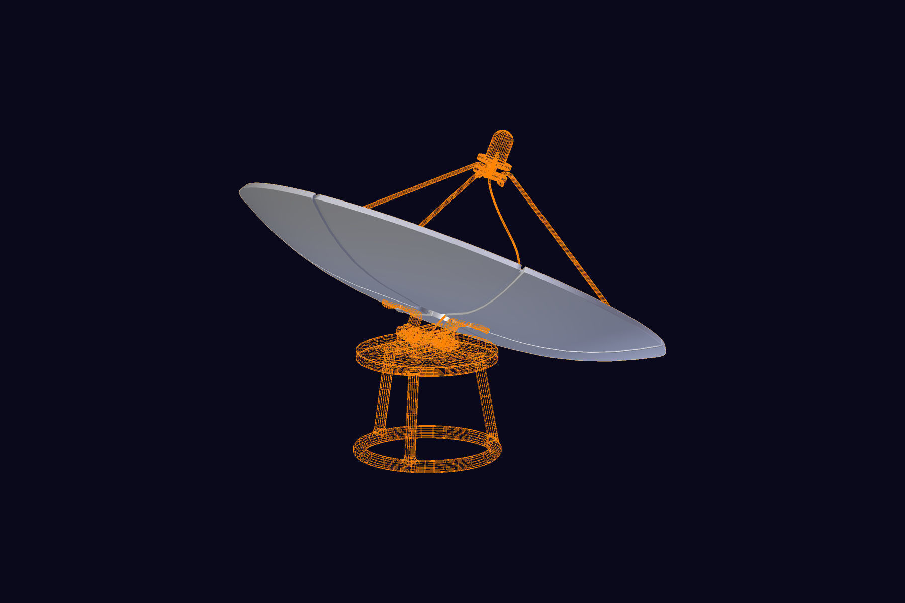 Antenna Parabolic 3D model | CGTrader
