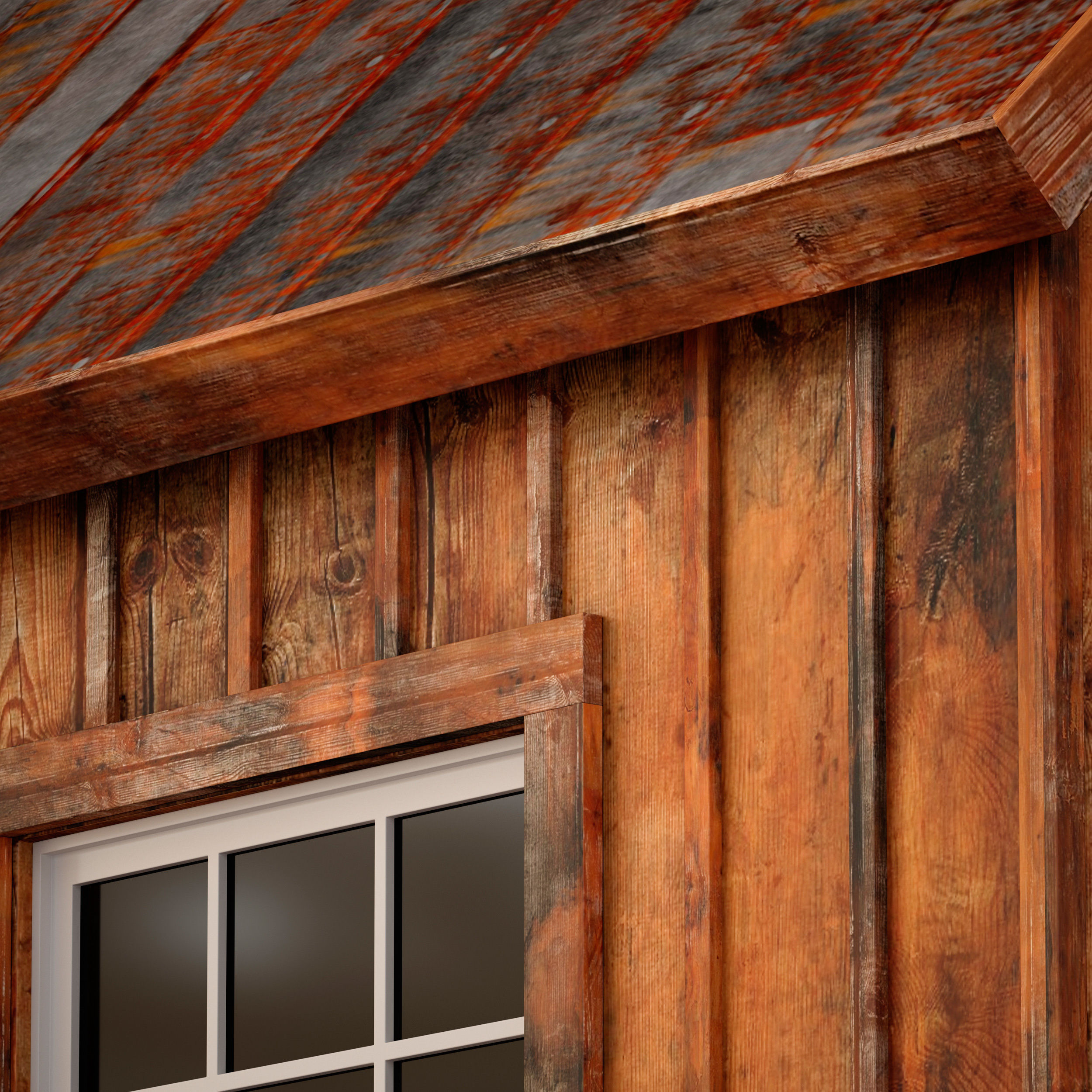 Wooden forest house construction barn gatehouse 3D model | CGTrader