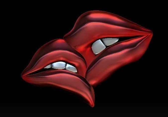 LIPS KISSING 3D PRINT MODEL 3D model 3D printable | CGTrader