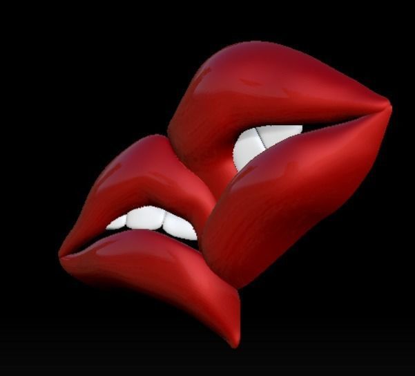 LIPS KISSING 3D PRINT MODEL 3D model 3D printable | CGTrader