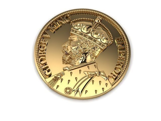 GEORGE V KING COIN 3D model 3D printable | CGTrader