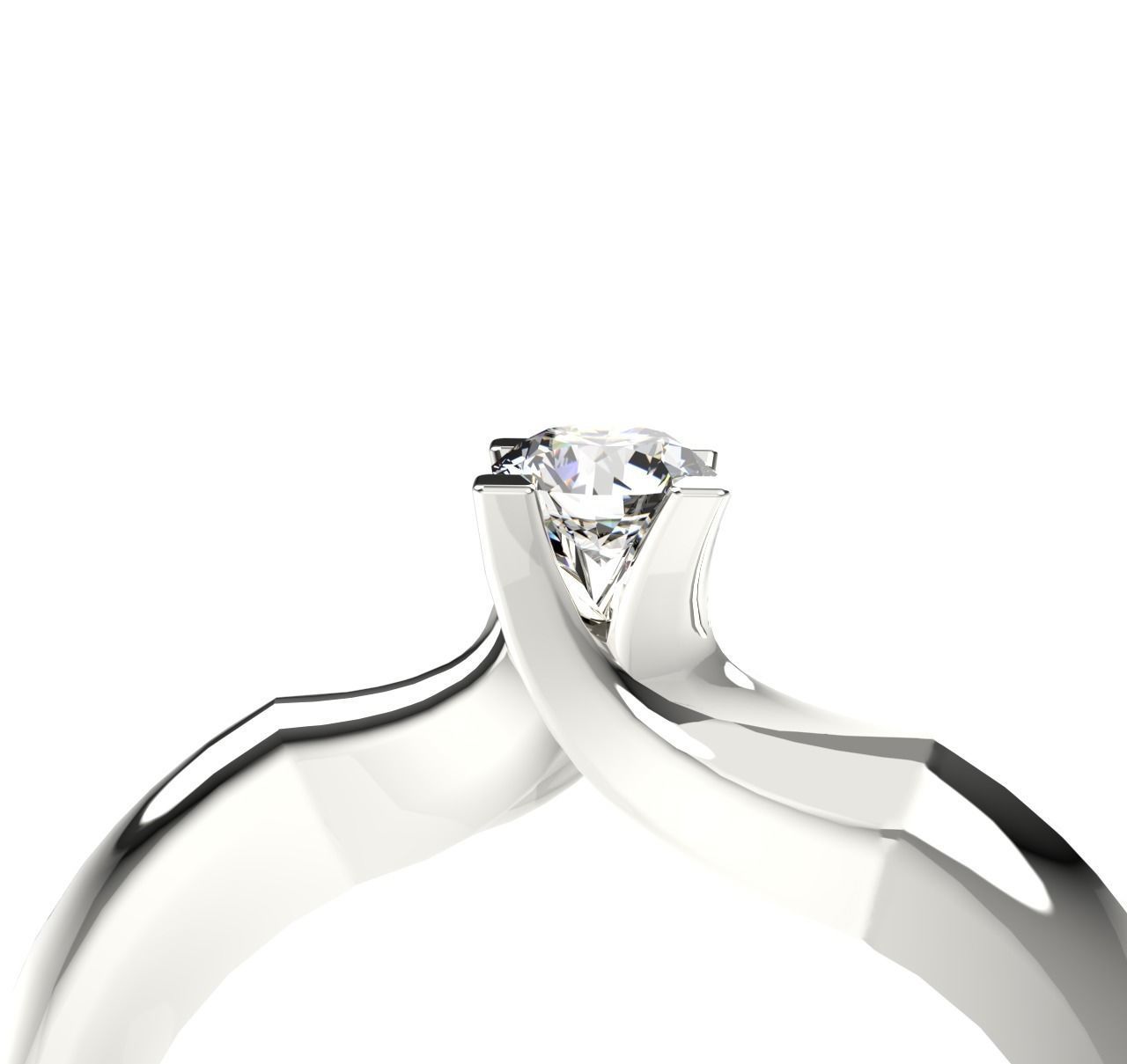 Valentino montatura - diamond valentino ring 3D model 3D printable ...