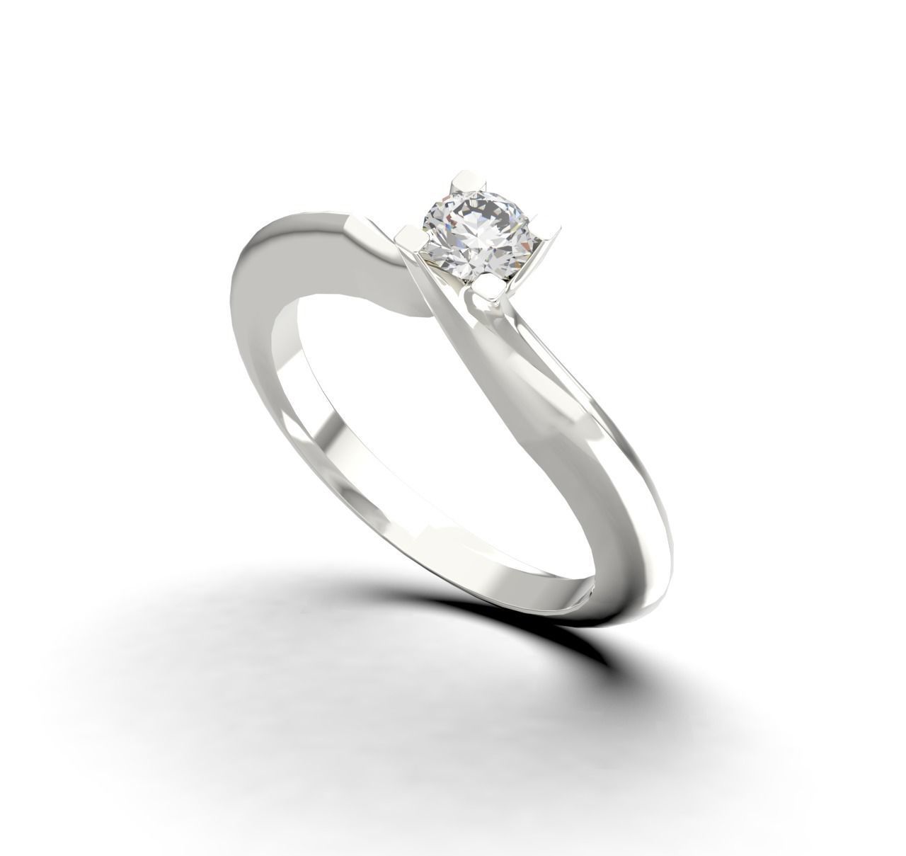 Valentino montatura - diamond valentino ring 3D model 3D printable ...