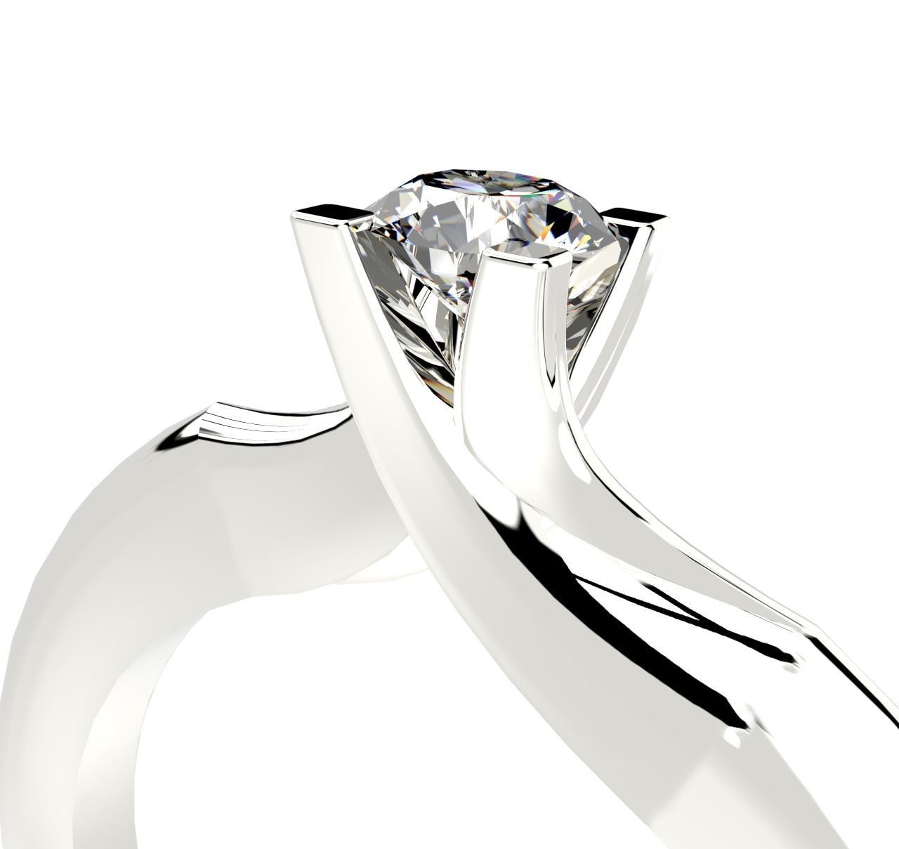Valentino montatura - diamond valentino ring 3D model 3D printable ...