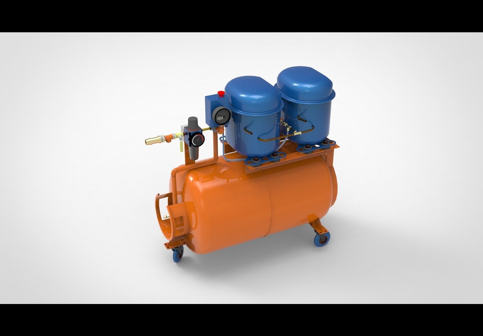 Air compressor type AA 3D model | CGTrader