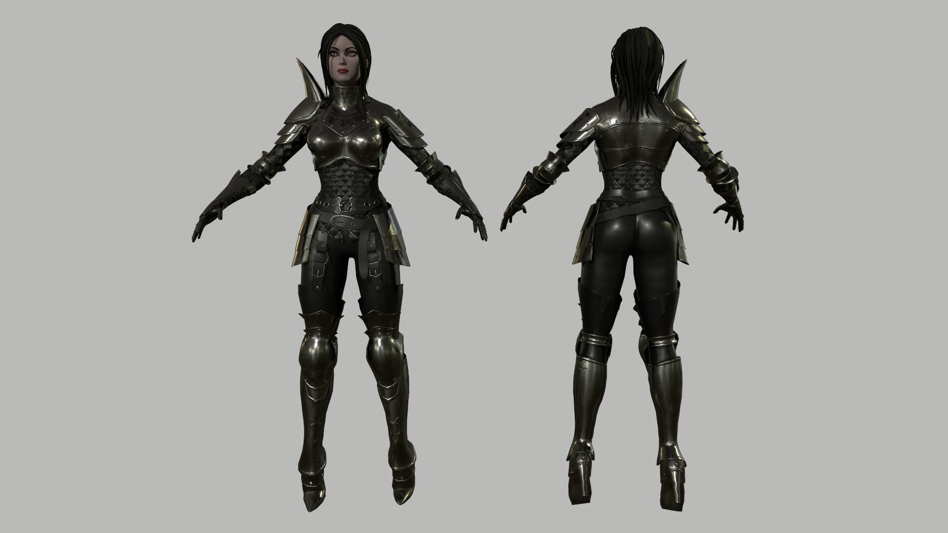3D model Female Knight VR / AR / low-poly | CGTrader