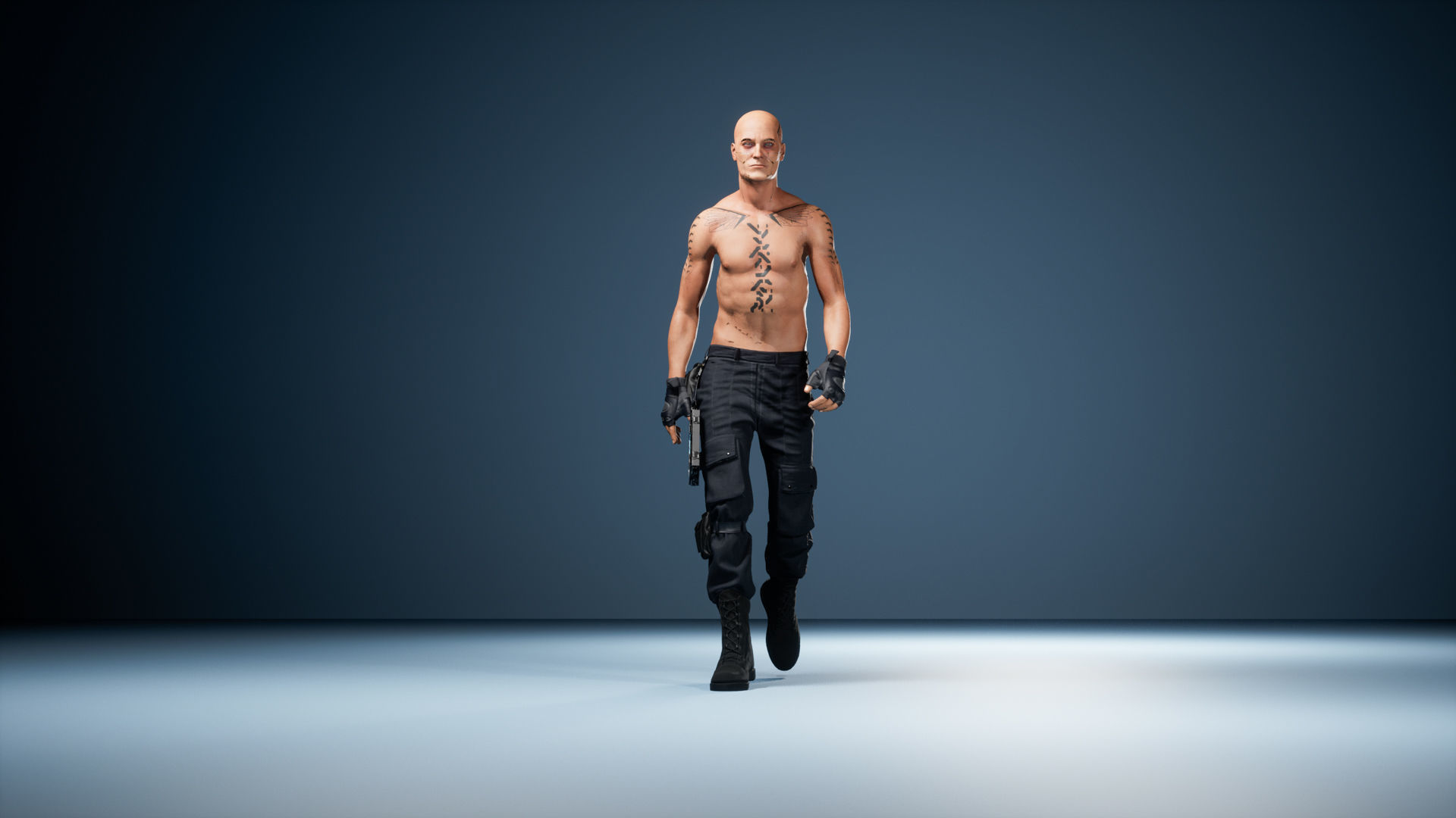 3D model Cyberpunk Hacker Game Ready Character Model VR / AR / low-poly ...