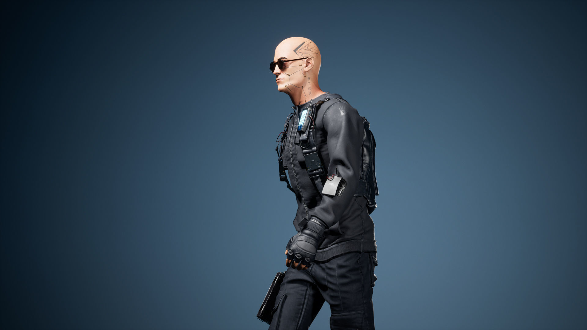 3D model Cyberpunk Hacker Game Ready Character Model VR / AR / low-poly ...