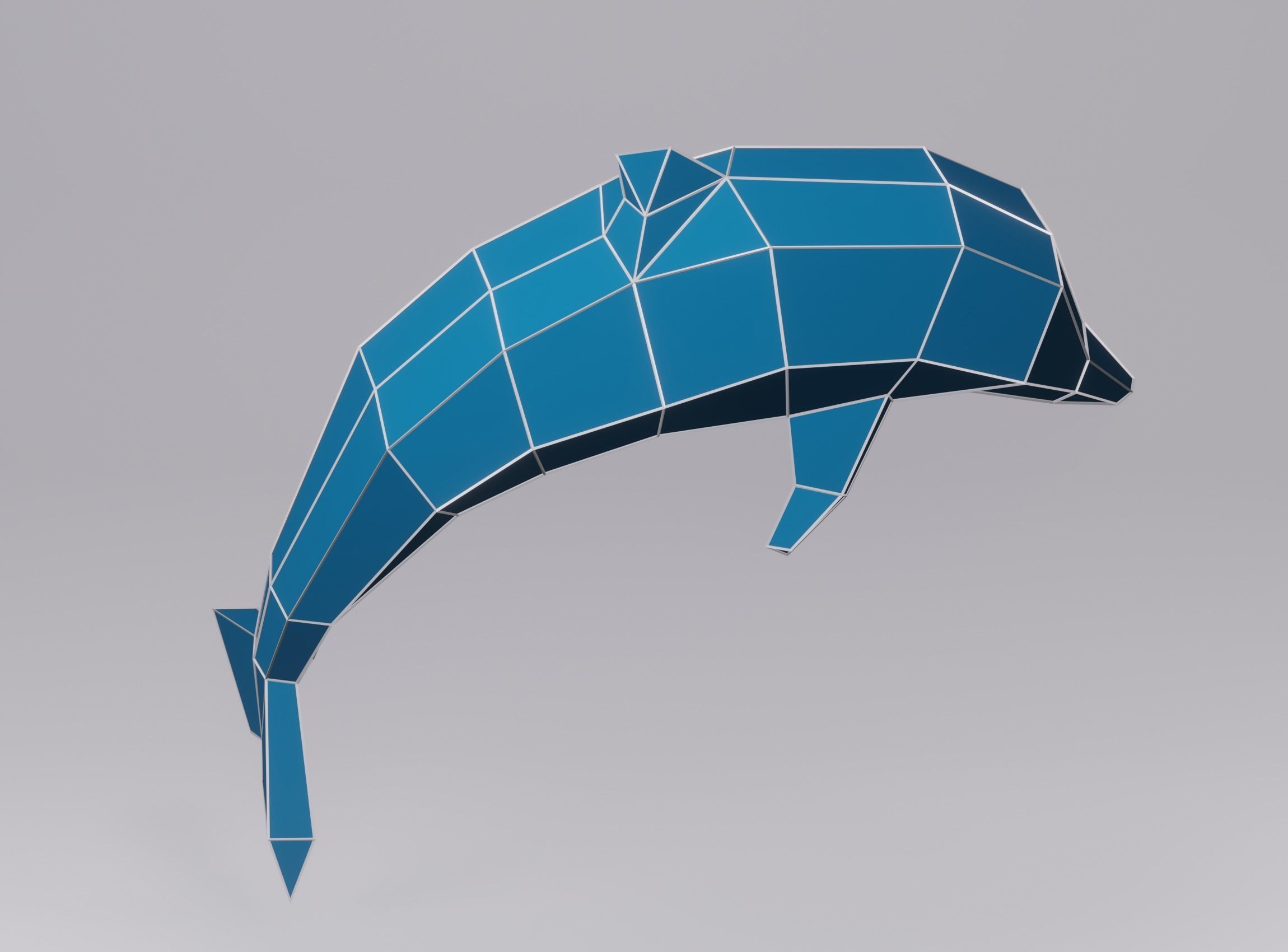 Low Poly Dolphin Geometric 3D model 3D model | CGTrader