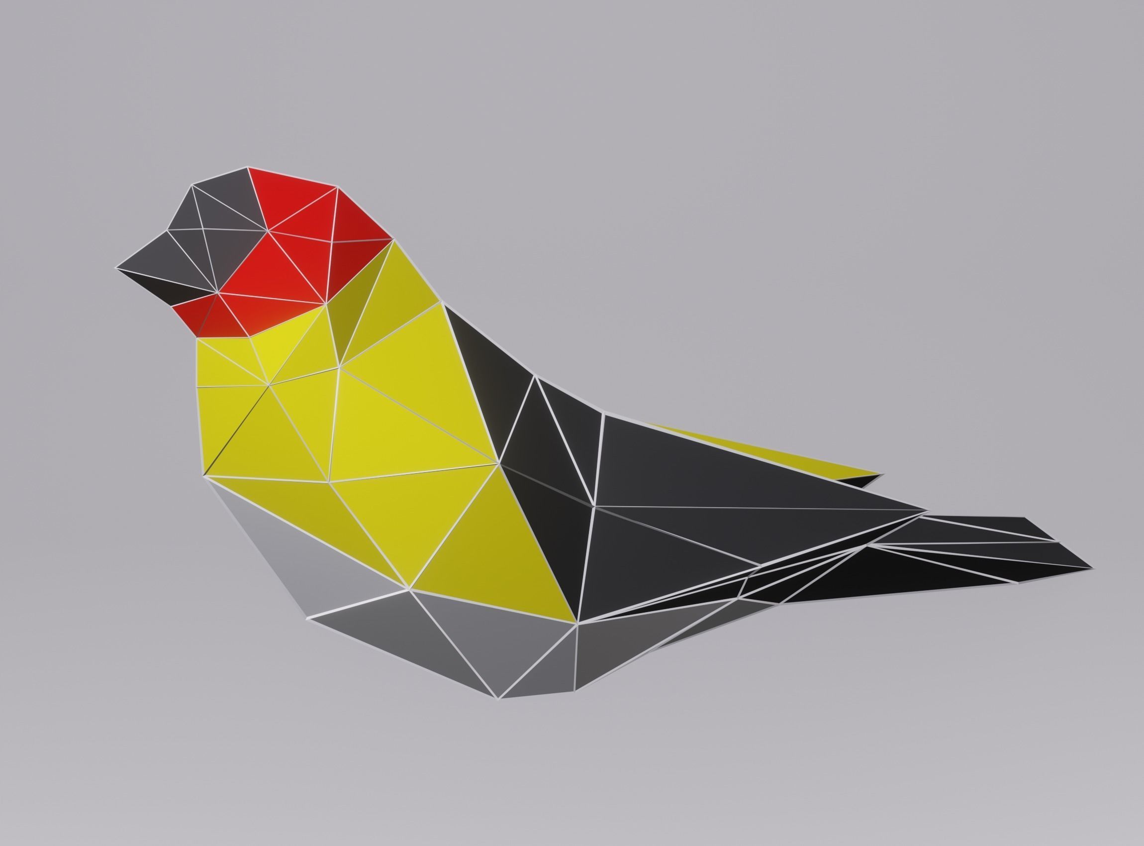 3D model Low Poly Bird 3D model polygonal birds VR / AR / low-poly ...