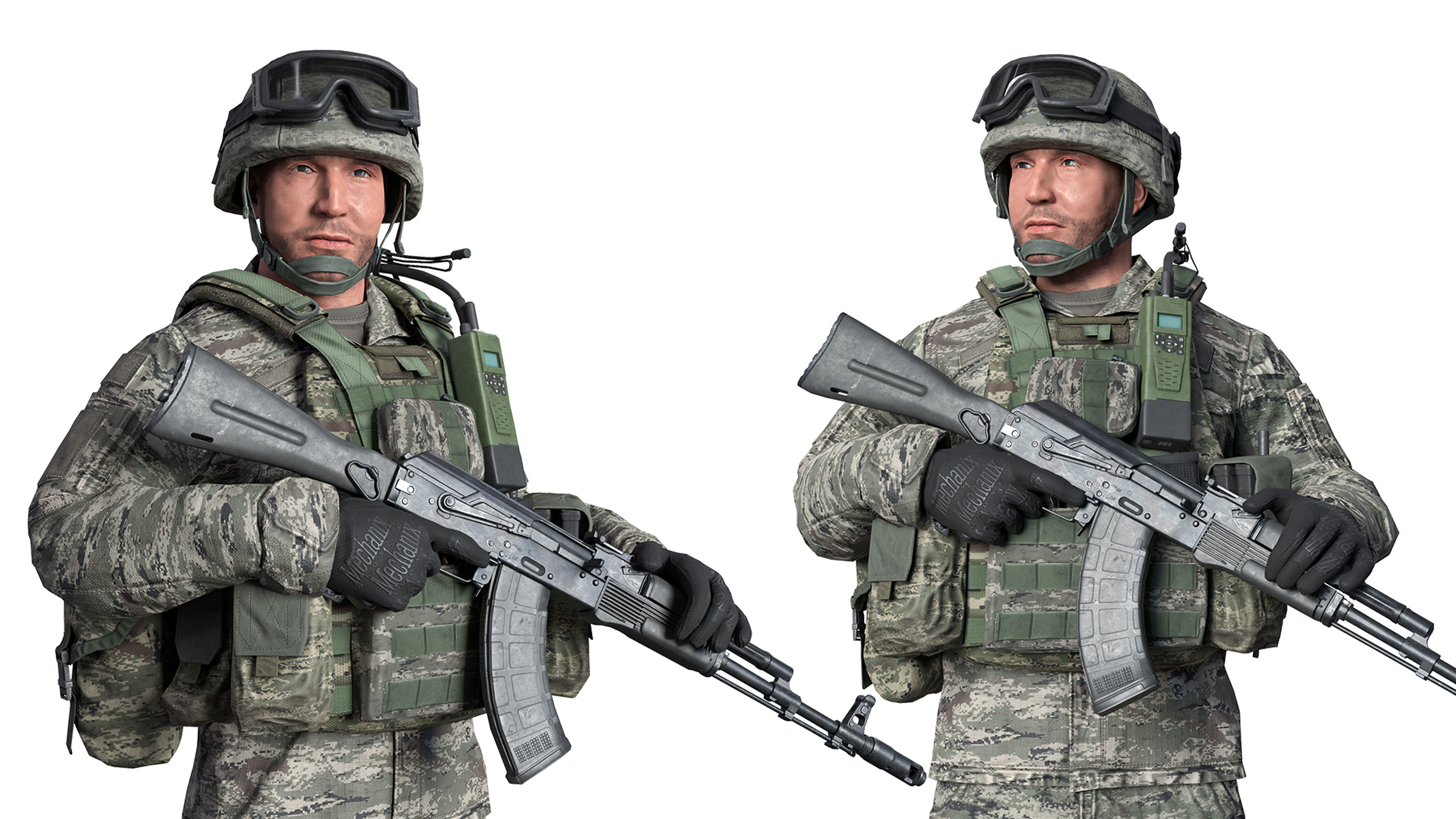 3D model MILITARY Game Ready Croatian Soldier Character VR / AR / low ...