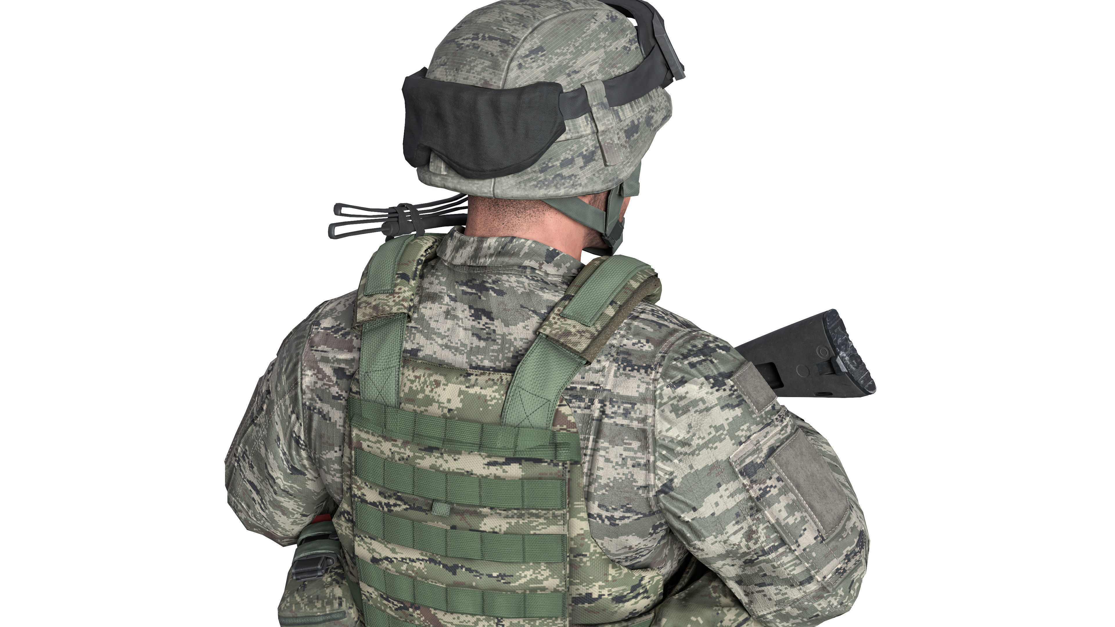 3D model MILITARY Game Ready Croatian Soldier Character VR / AR / low ...