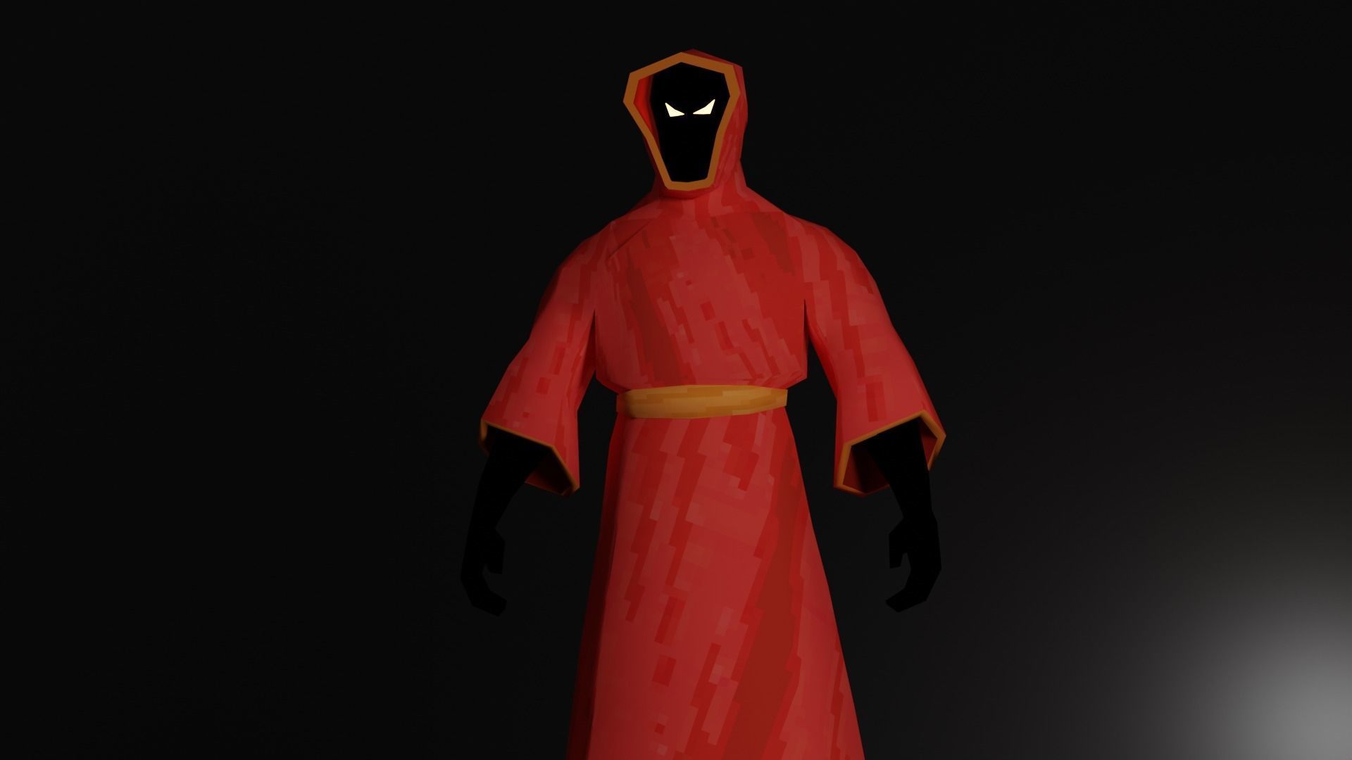 3D model Low Poly Sorcerer man in cloak VR / AR / low-poly | CGTrader