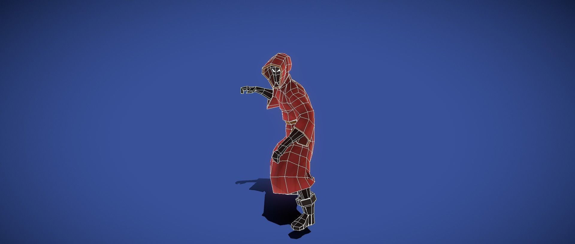 3D model Low Poly Sorcerer man in cloak VR / AR / low-poly | CGTrader