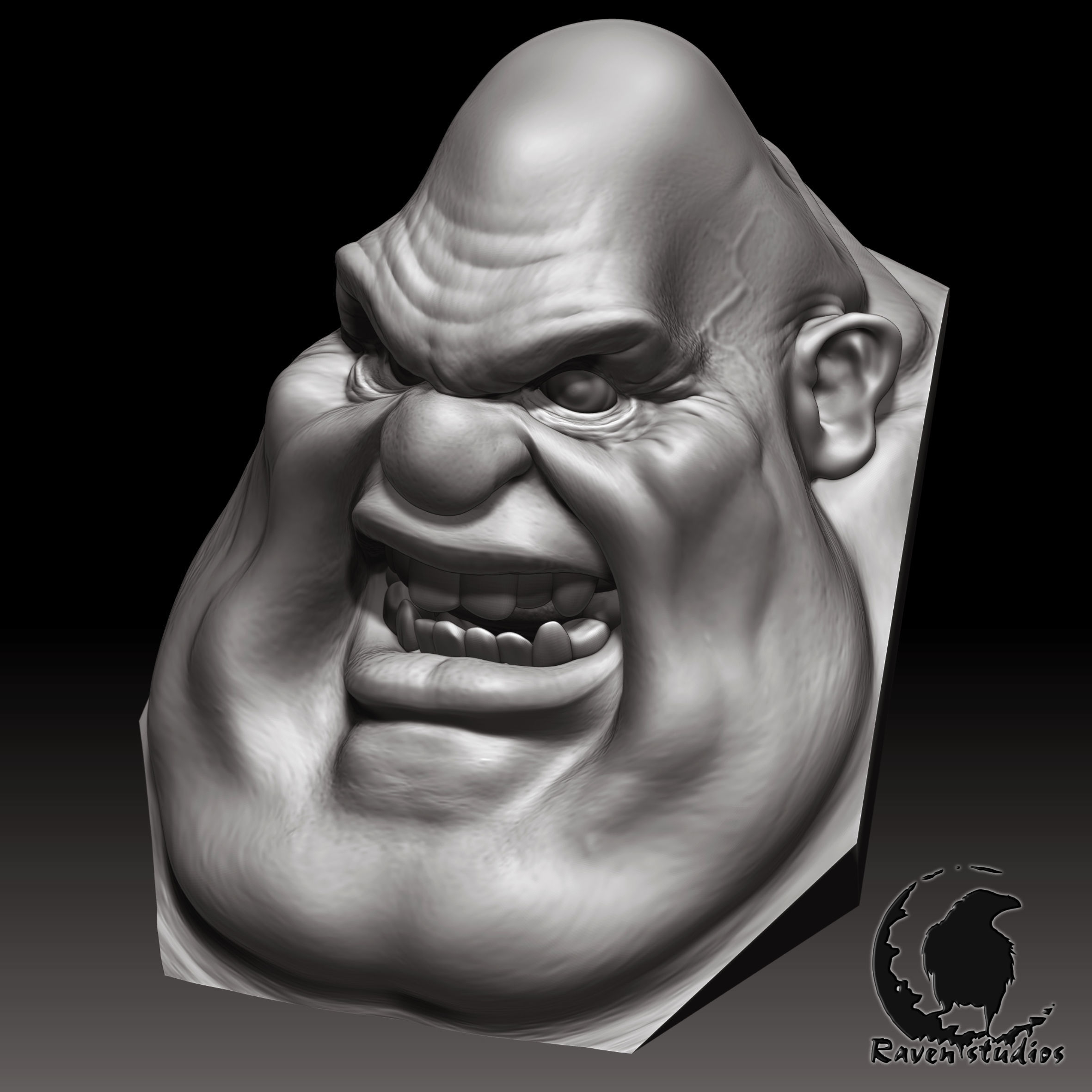 HD HEAD FAT FACE 3D model 3D printable | CGTrader