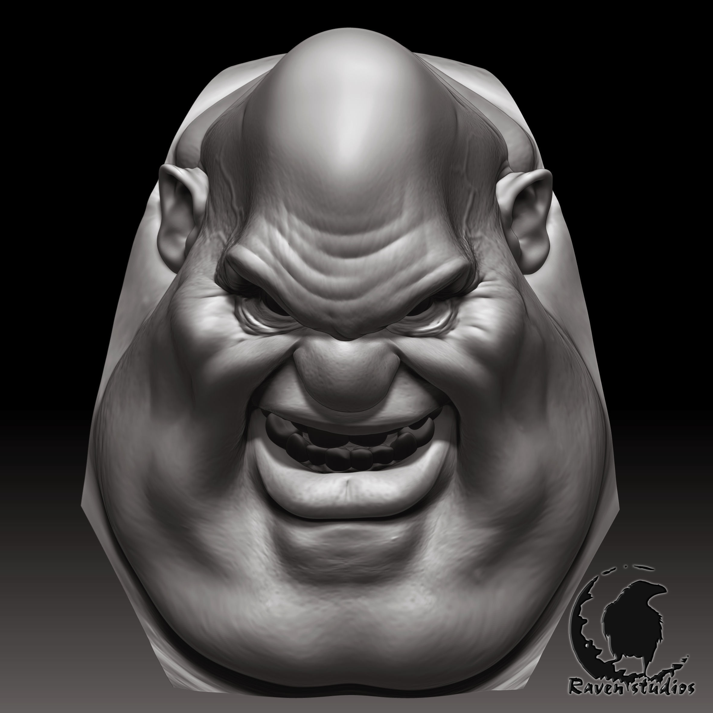 HD HEAD FAT FACE 3D model 3D printable | CGTrader