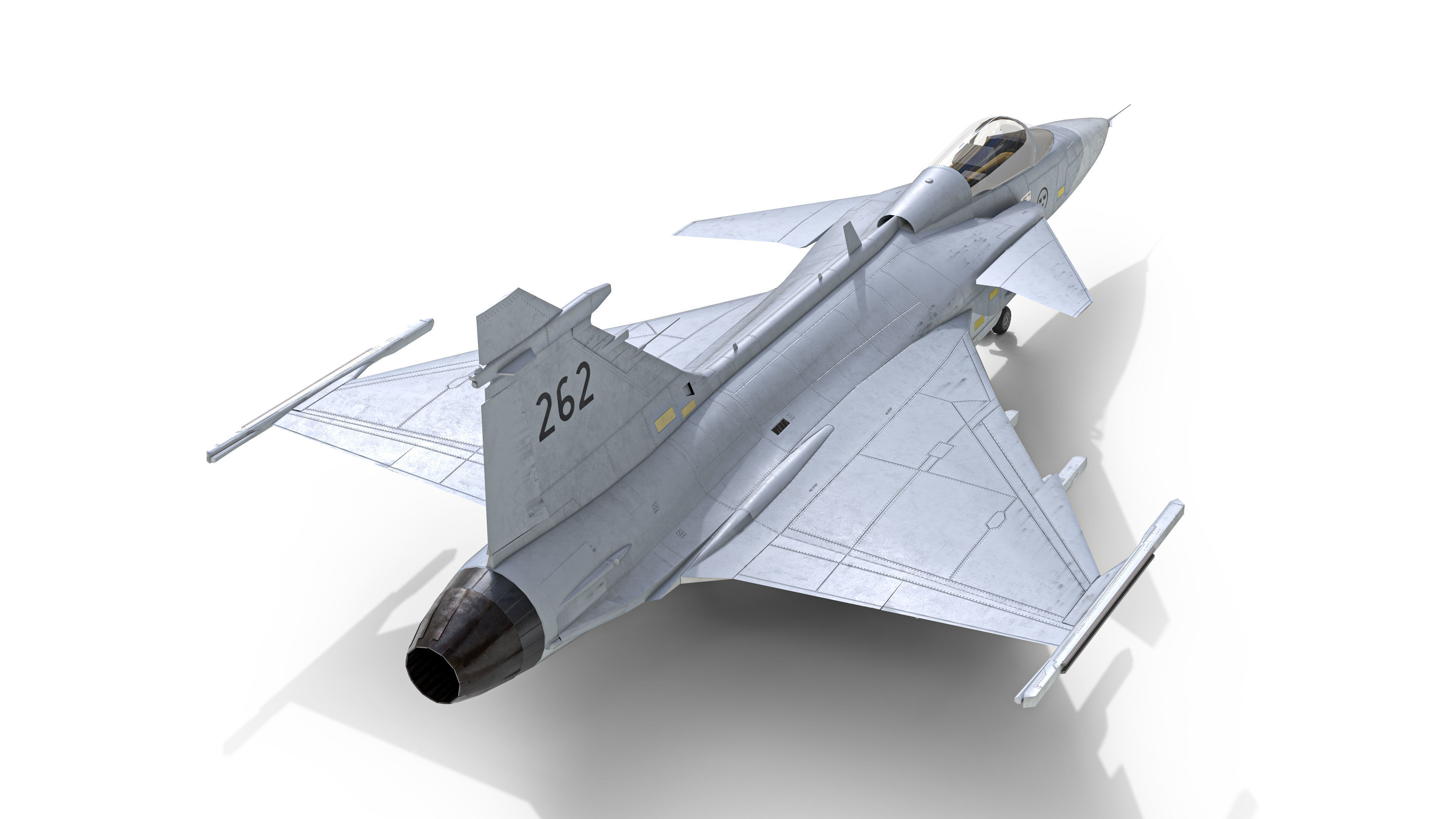 3D model Saab JAS 39 Gripen VR / AR / low-poly | CGTrader