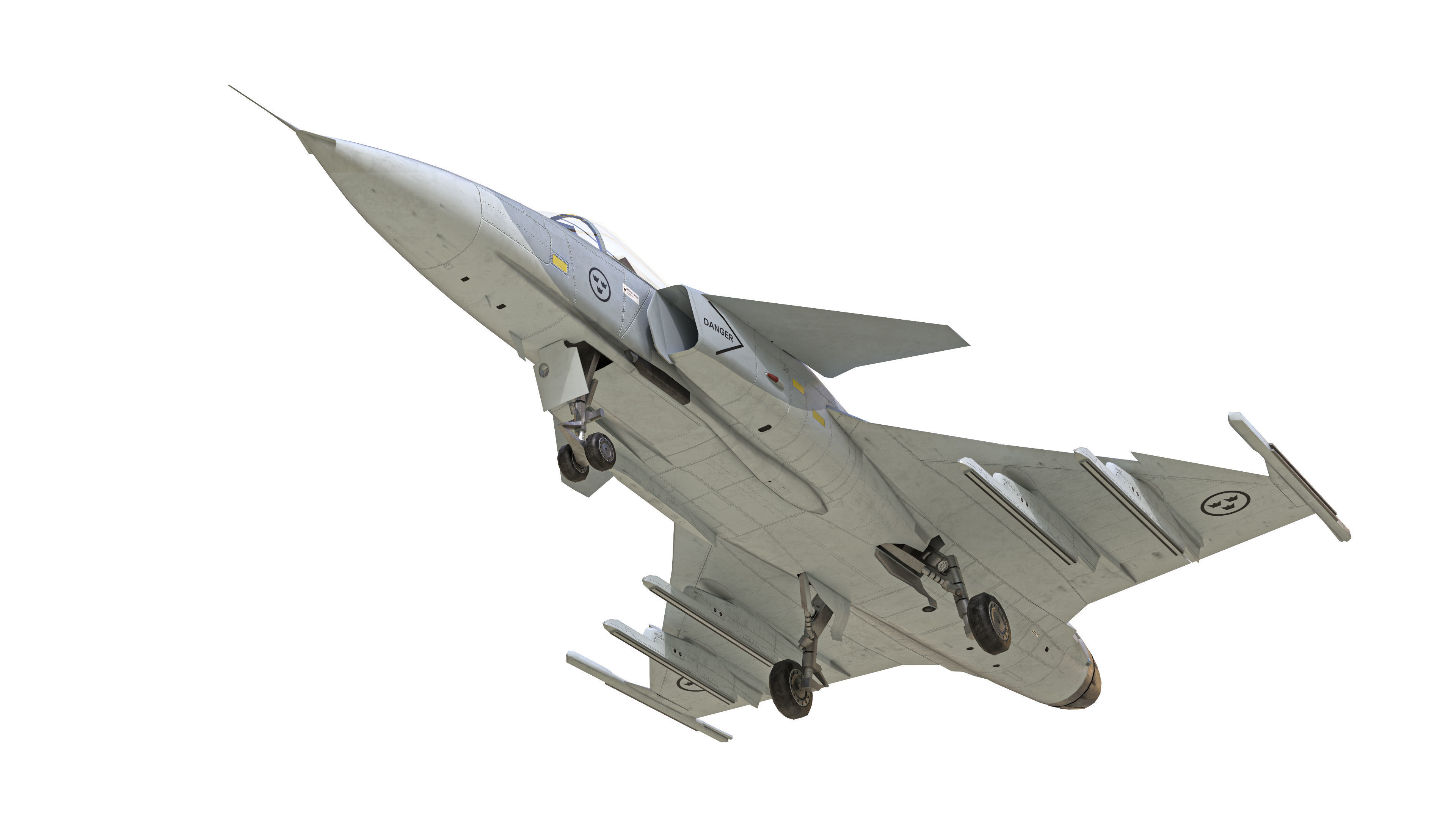 3D model Saab JAS 39 Gripen VR / AR / low-poly | CGTrader