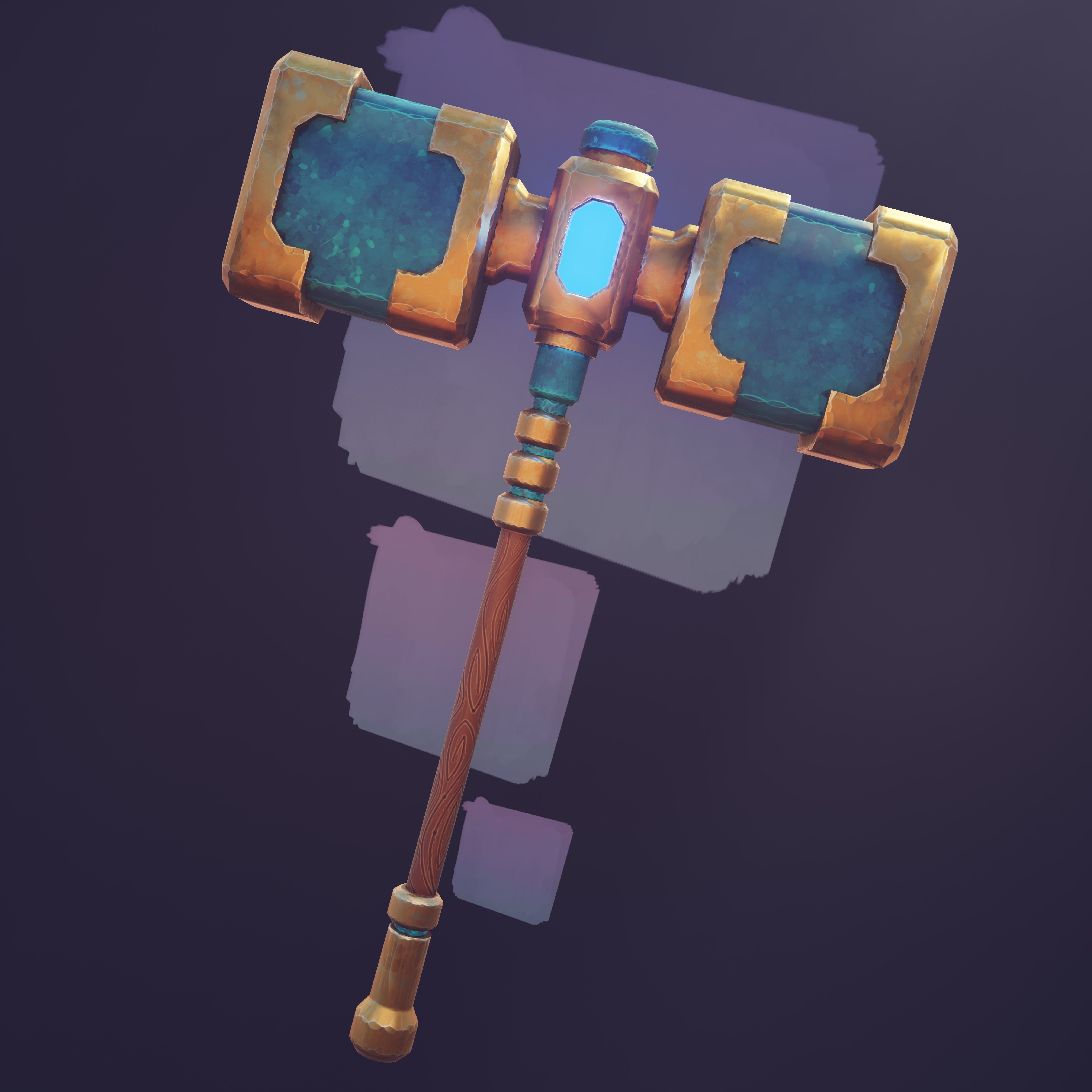 3D model Game ready stylised hammer prop VR / AR / low-poly | CGTrader
