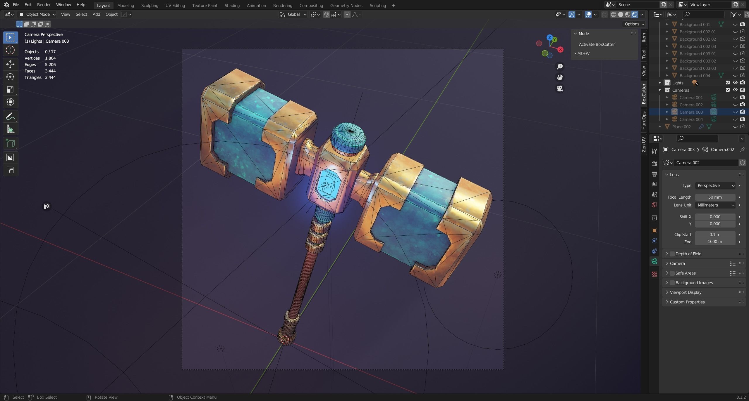 3D model Game ready stylised hammer prop VR / AR / low-poly | CGTrader