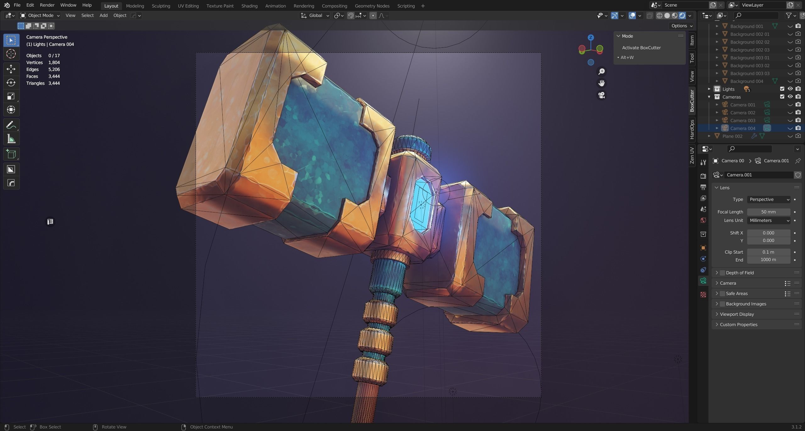 3D model Game ready stylised hammer prop VR / AR / low-poly | CGTrader