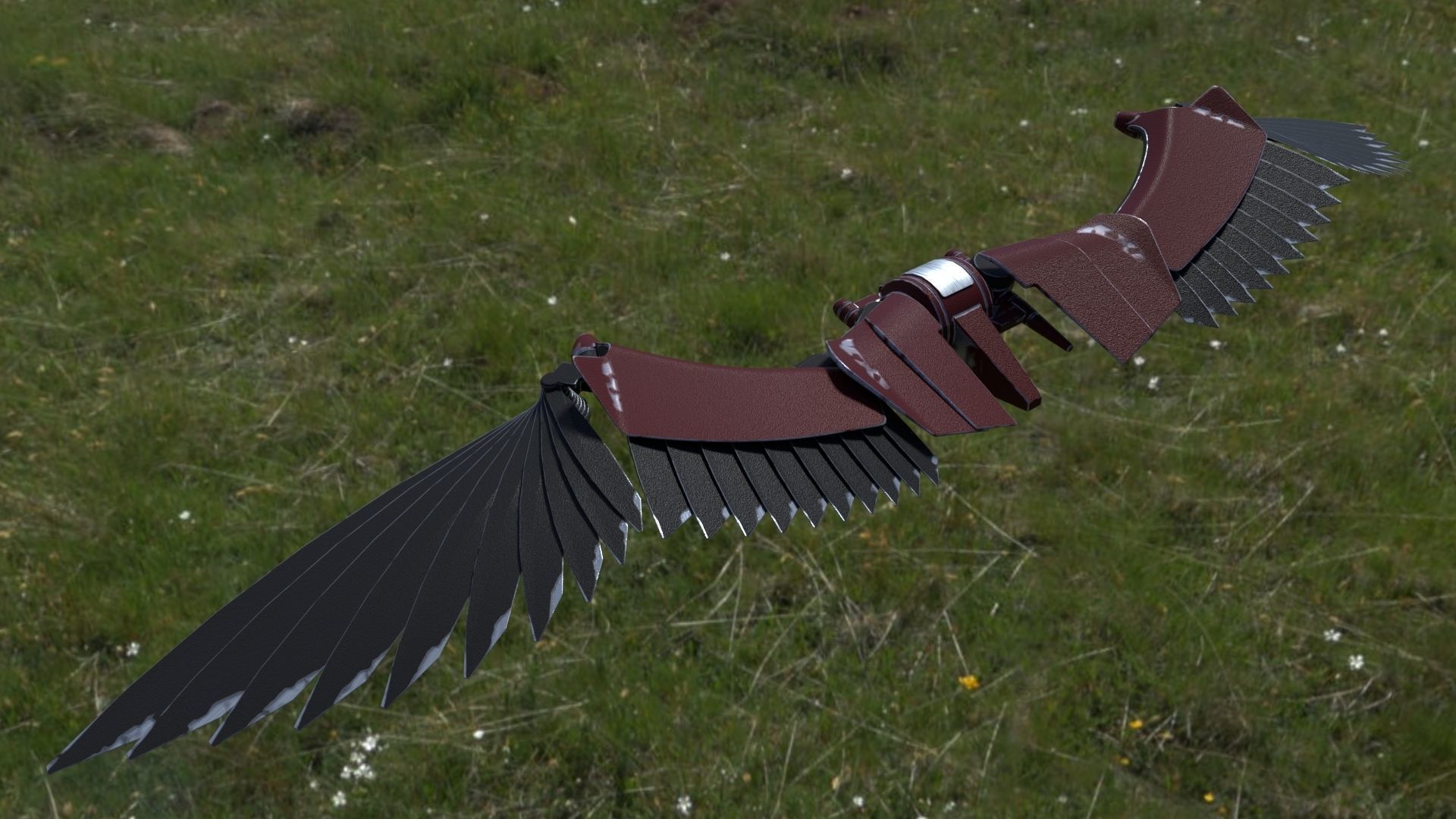 Animated Robot Wings Textured version 3D model animated rigged | CGTrader