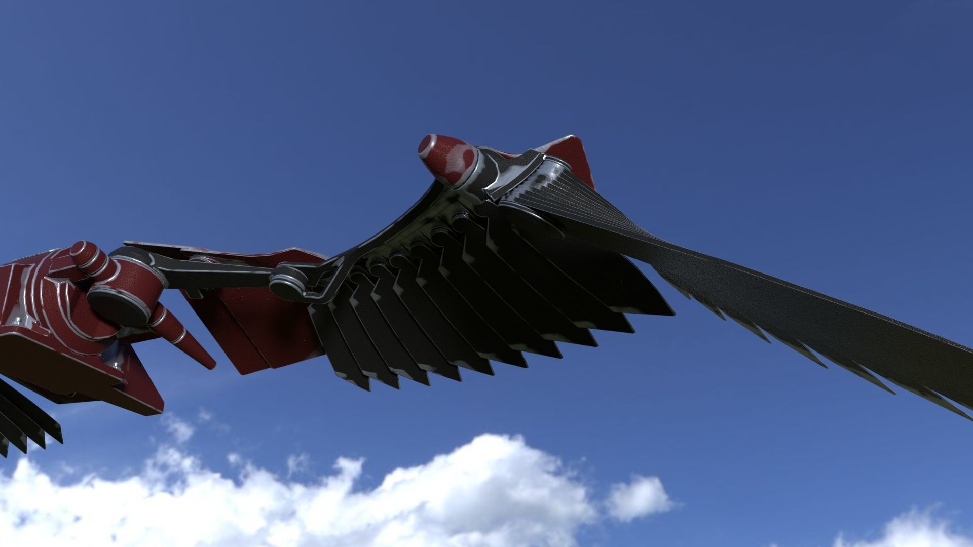 Animated Robot Wings Textured version 3D model animated rigged | CGTrader