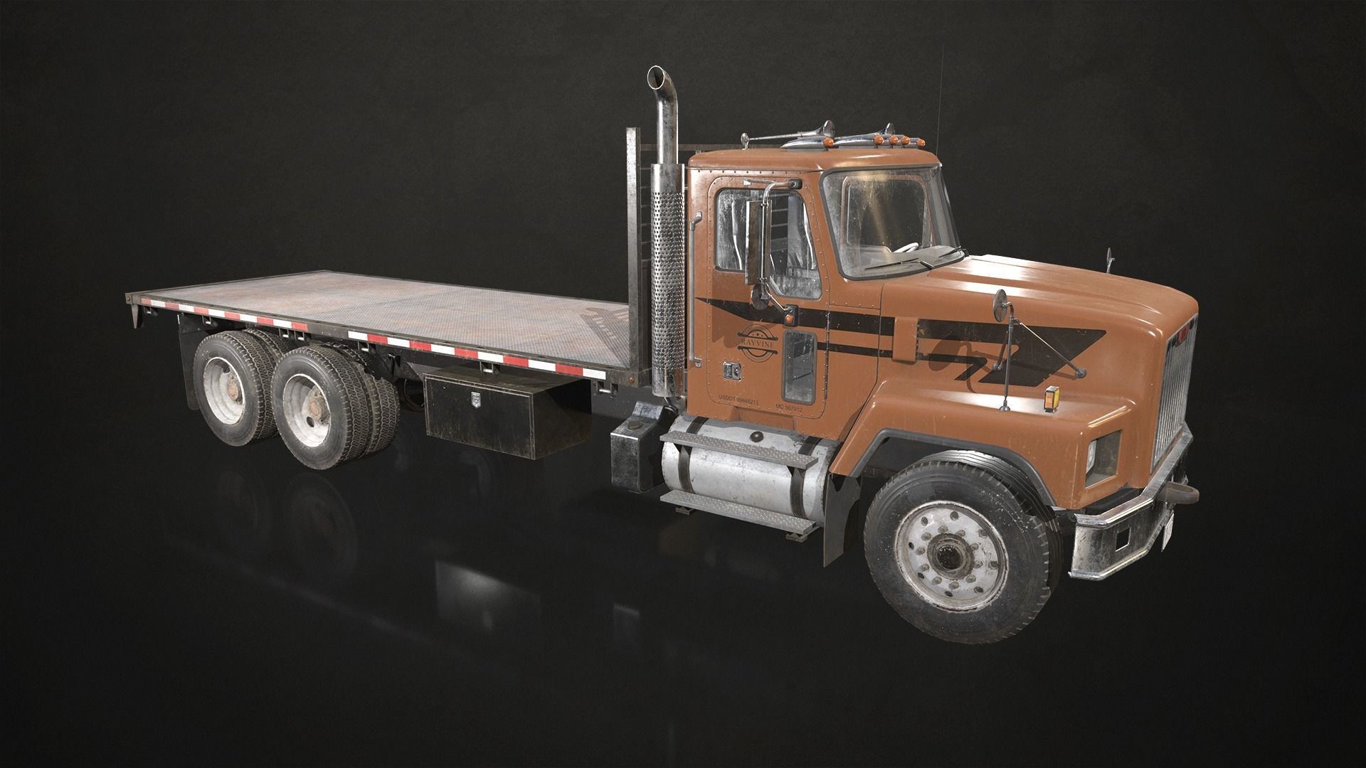 3D model Classic Flatbed Truck VR / AR / low-poly | CGTrader